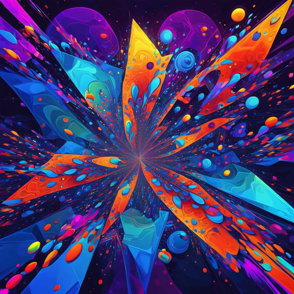 Cosmic Bloom – Vivid Abstract Space-Inspired AI Artwork