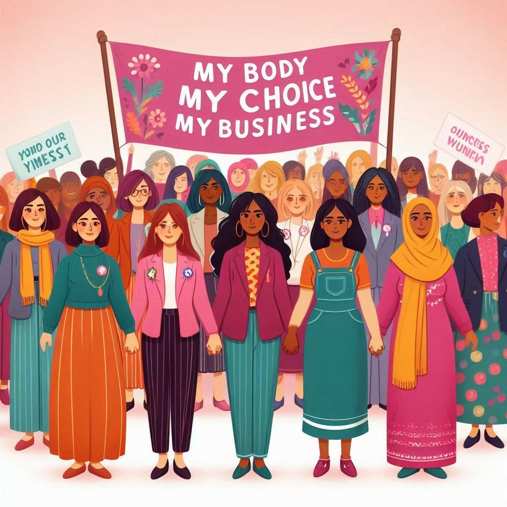 My Body, My Choice, My Business. Feminist Rally