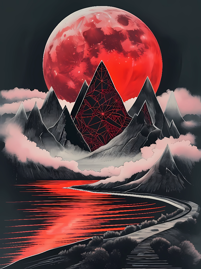 Crimson Eclipse - Dark Fantasy Art