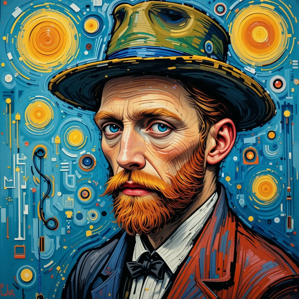 Digital Van Gogh Portrait – A Futuristic Tribute to the Master of E...