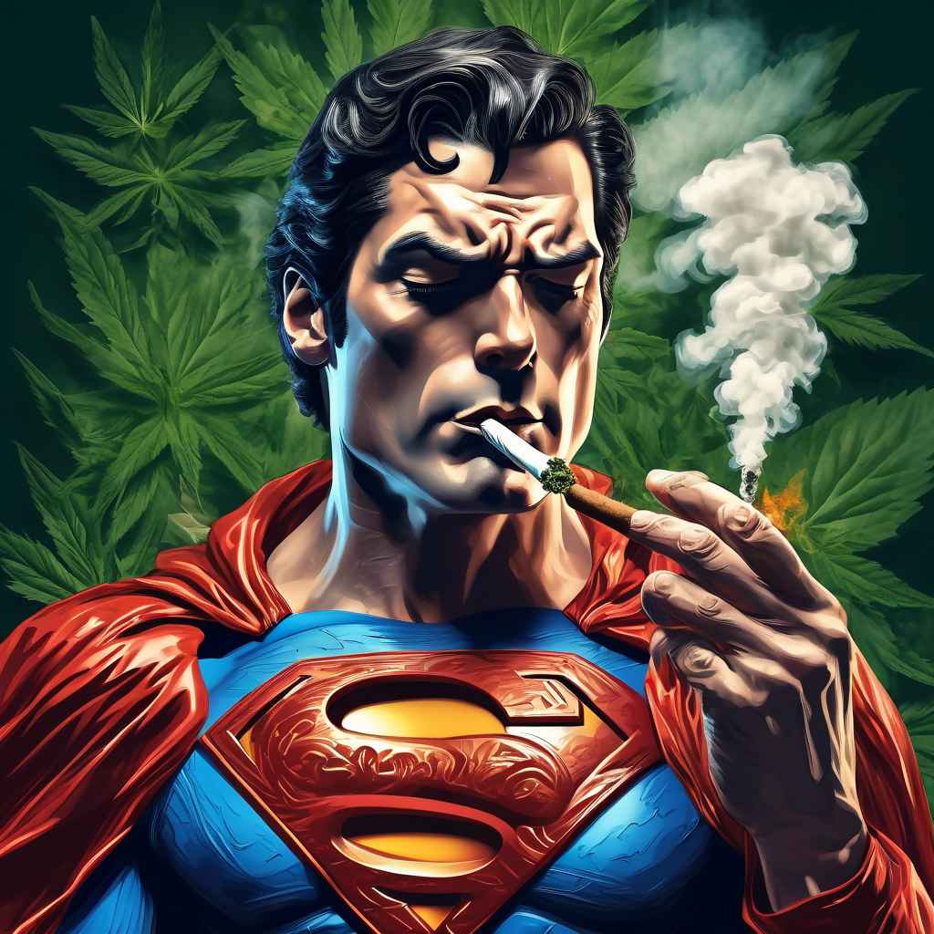 Superman smoking Joint