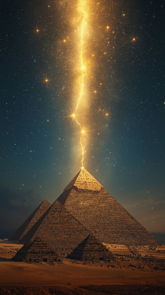 Artistic visualization of the Orion's Belt constellation perfec...