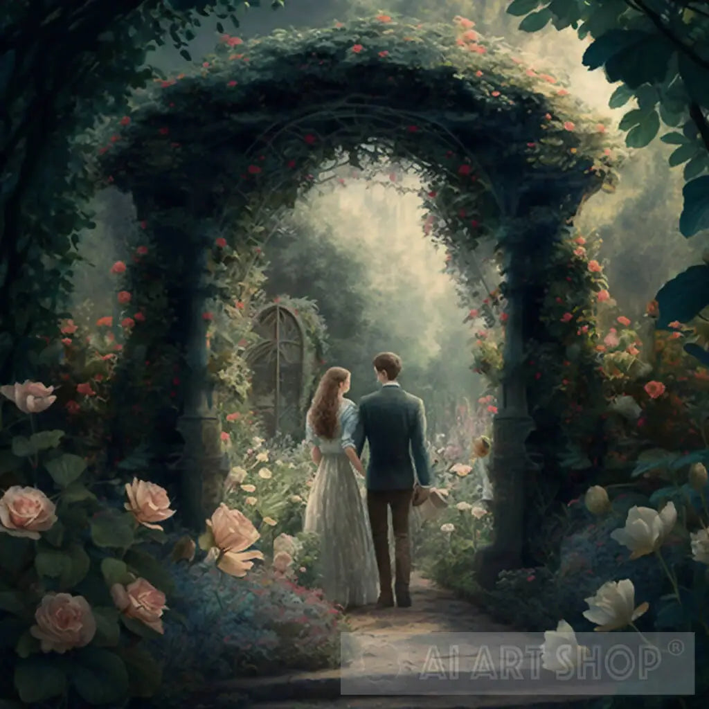 A romantic walk in the gardens
