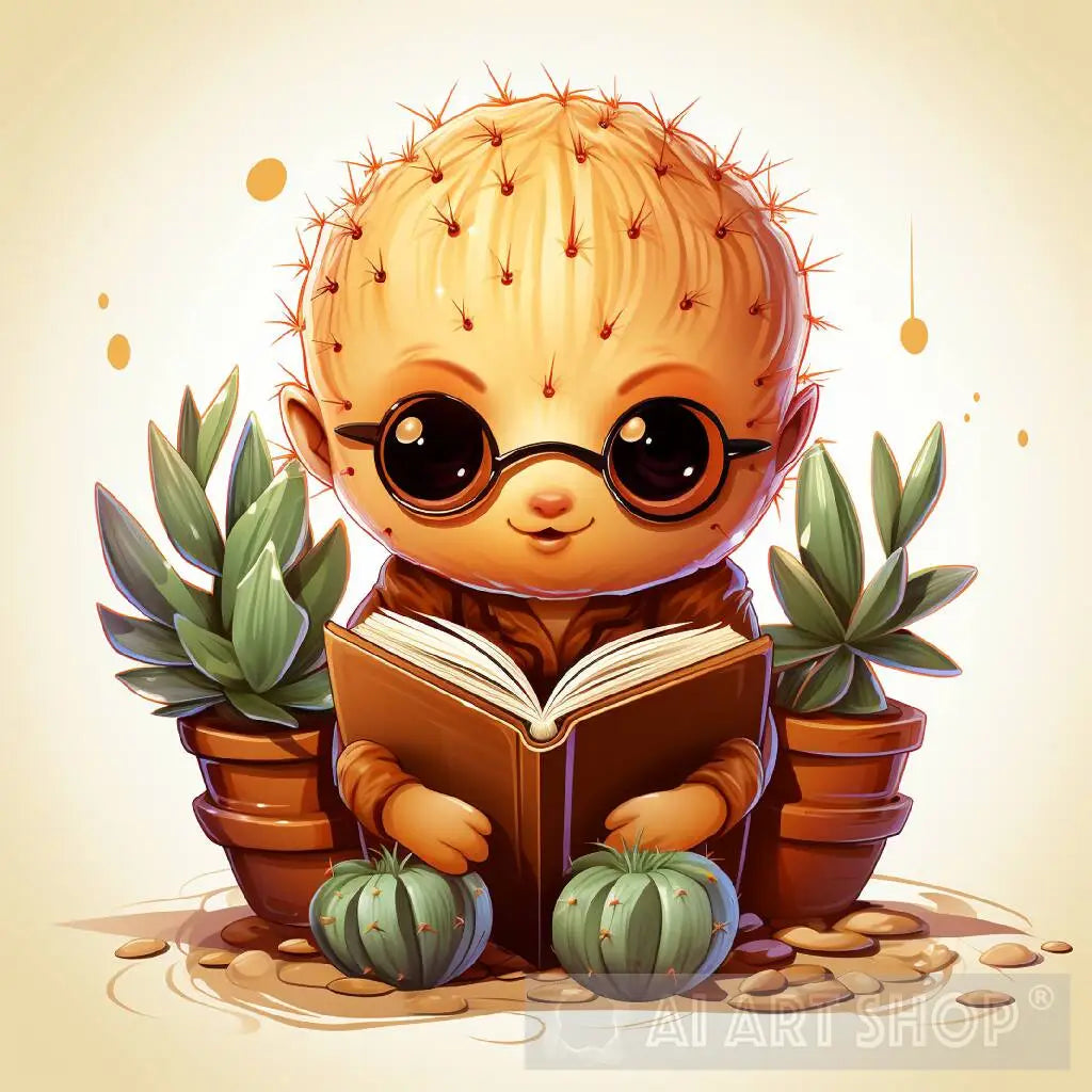 cactus, cute, green, plants, cacti, succulent, book, books, cactus ...