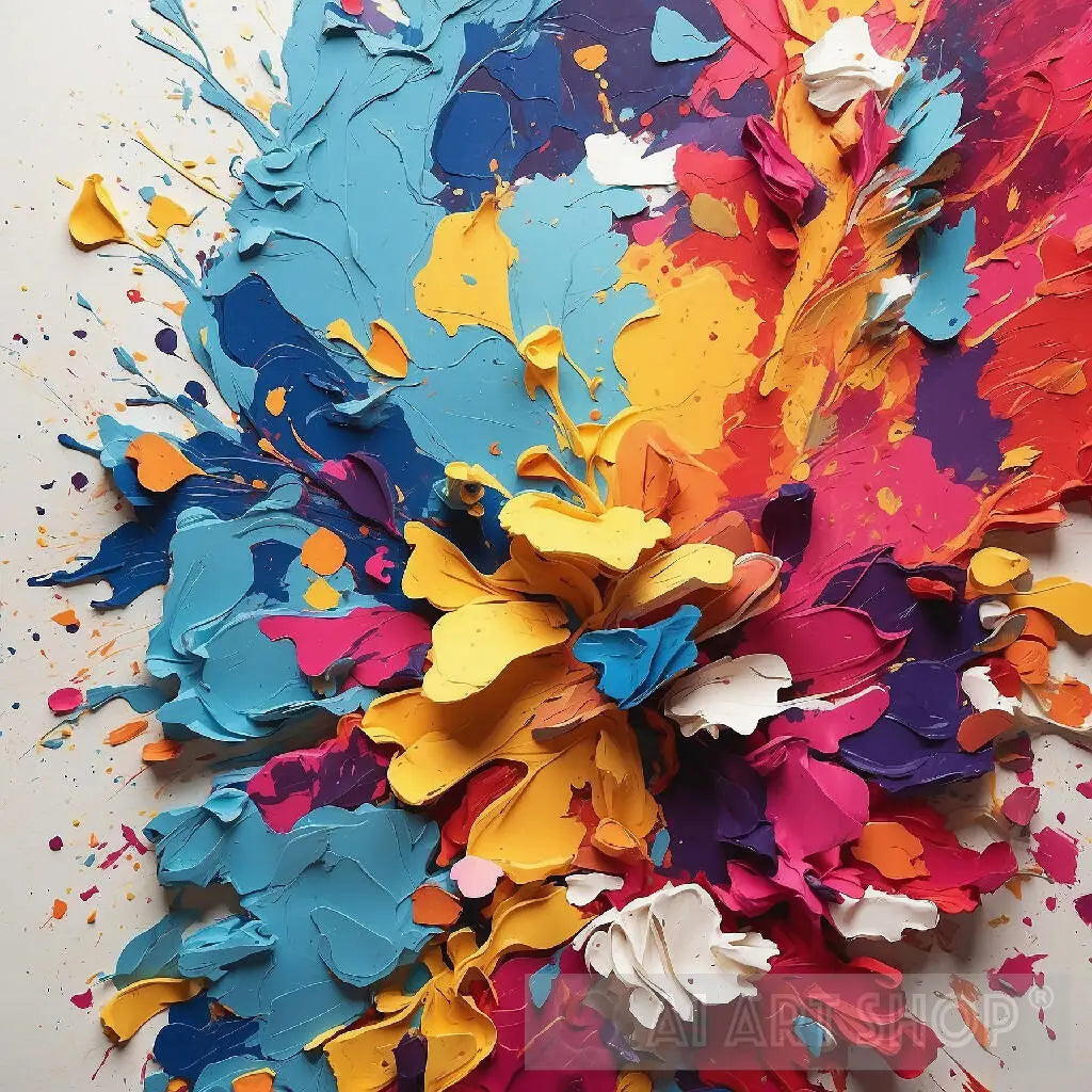 1. #AbstractArt 2. #SplatterPainting 3. #ExpressiveColors 4. #Conte...