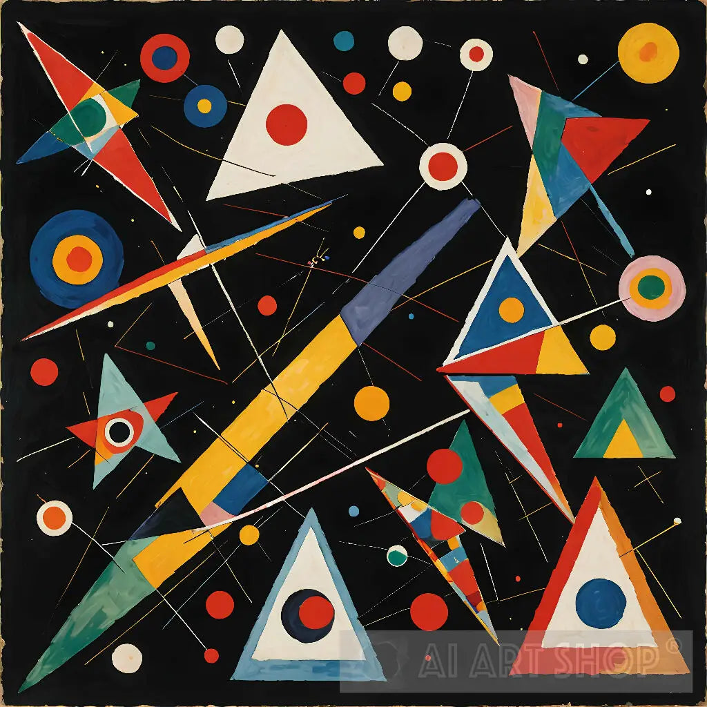 Constructivist Art: Abstract Design, Geometric Shapes, Primary Colo...