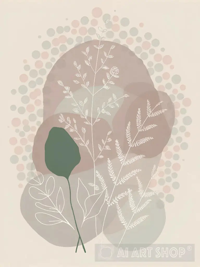 Botanical Bliss: AI-Generated Art Print