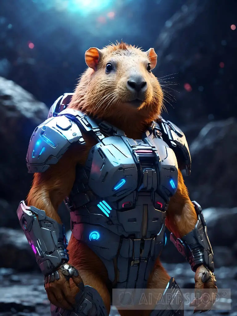 Capybara in cyborg body #1
