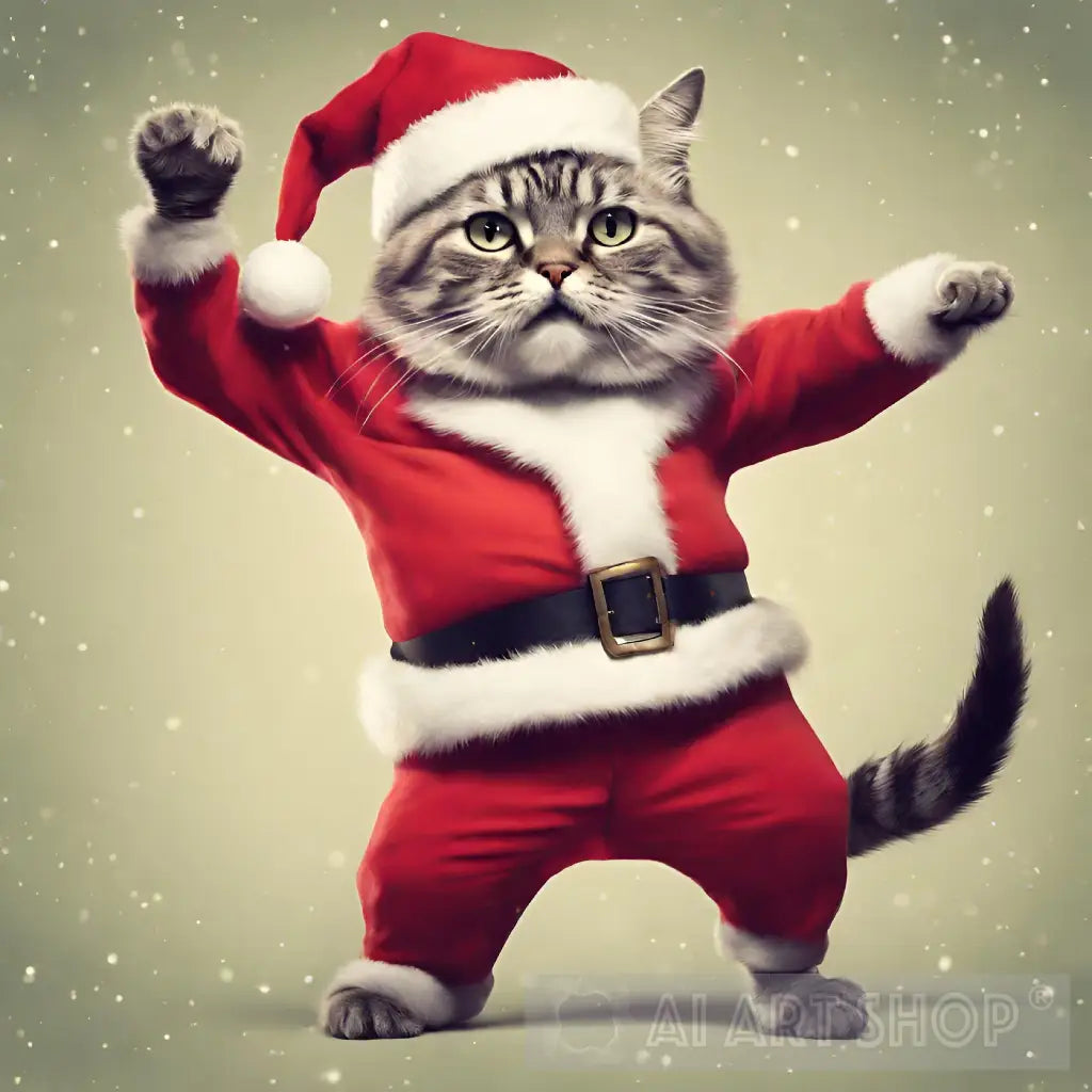 Funny cat, Santa cat, cat Christmas, Christmas cat, cool, Santa, hu...
