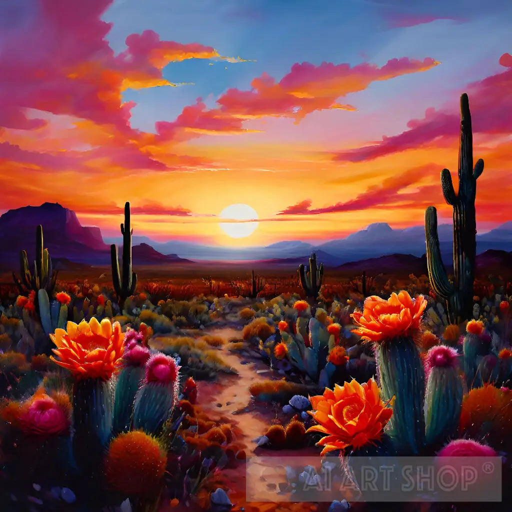 Desert Bloom Painting - Buy art online - Artist.aiartshop.com