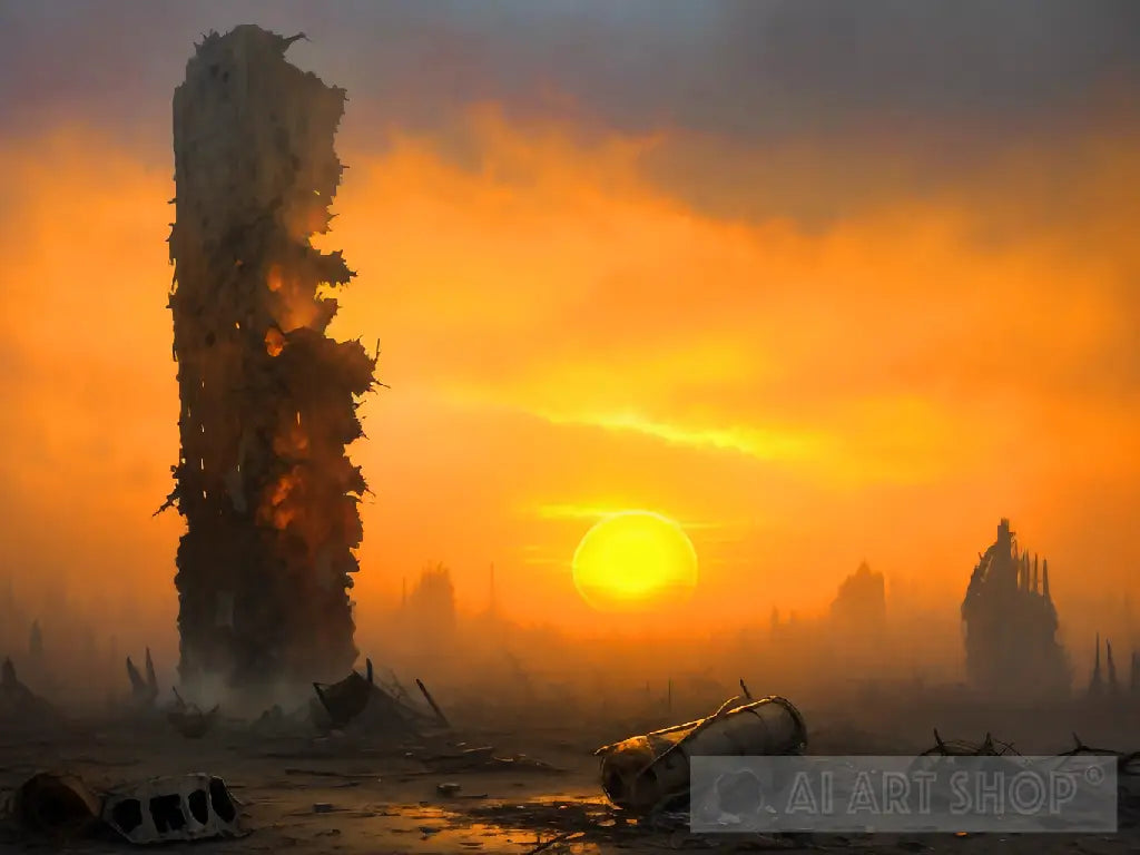The Haunting Beauty of a Sunrise in a Post-Nuclear World