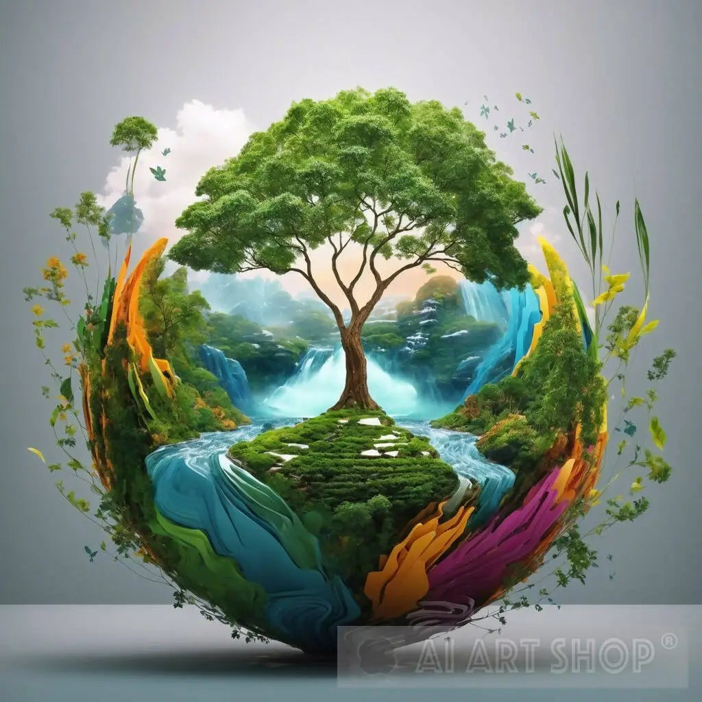 Eco-Friendly AI Artwork: Inspire Green Planet Action with Stunning ...