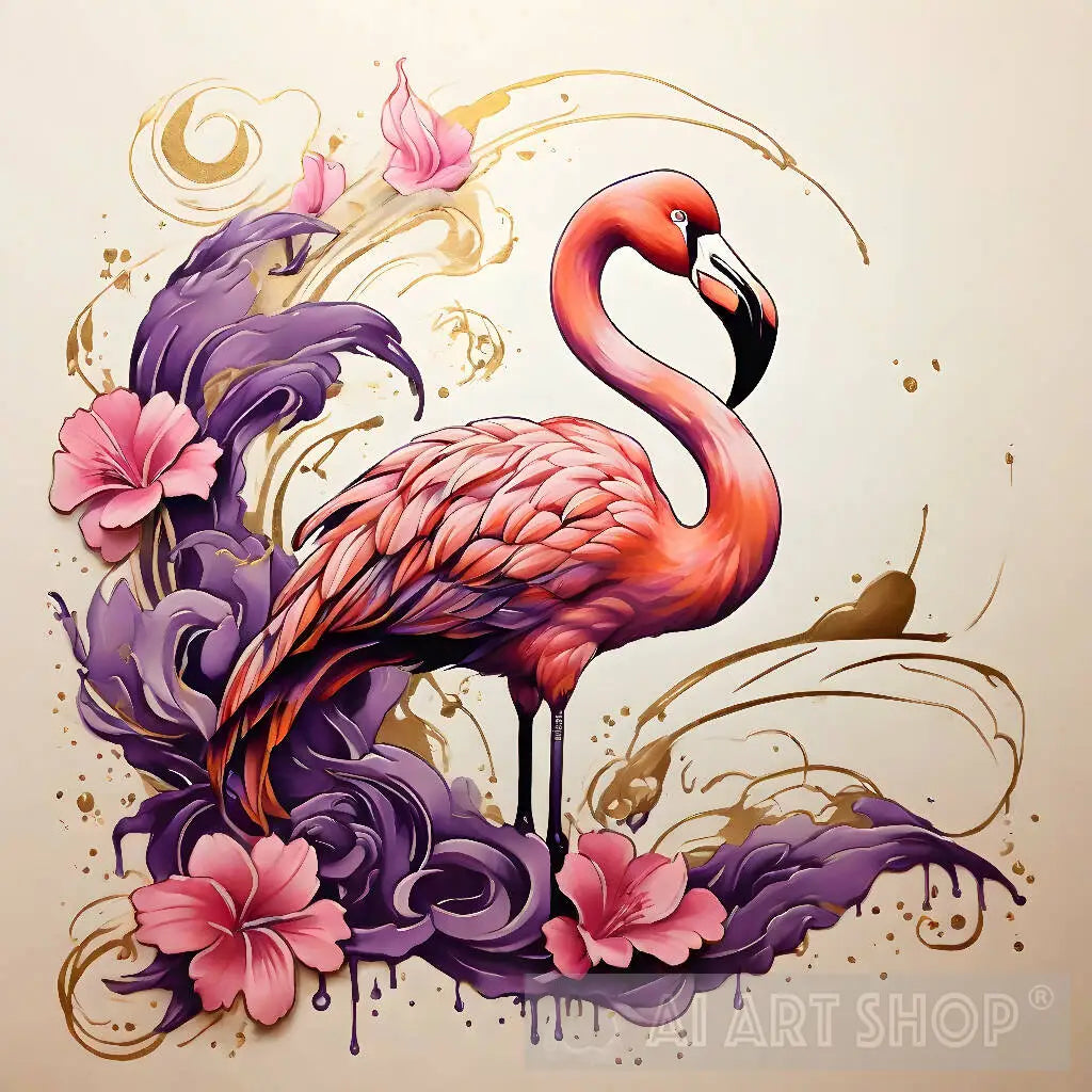 Flamingo Painting, Flamingo Art, Tropical Vibes, Colorful Wildlife,...