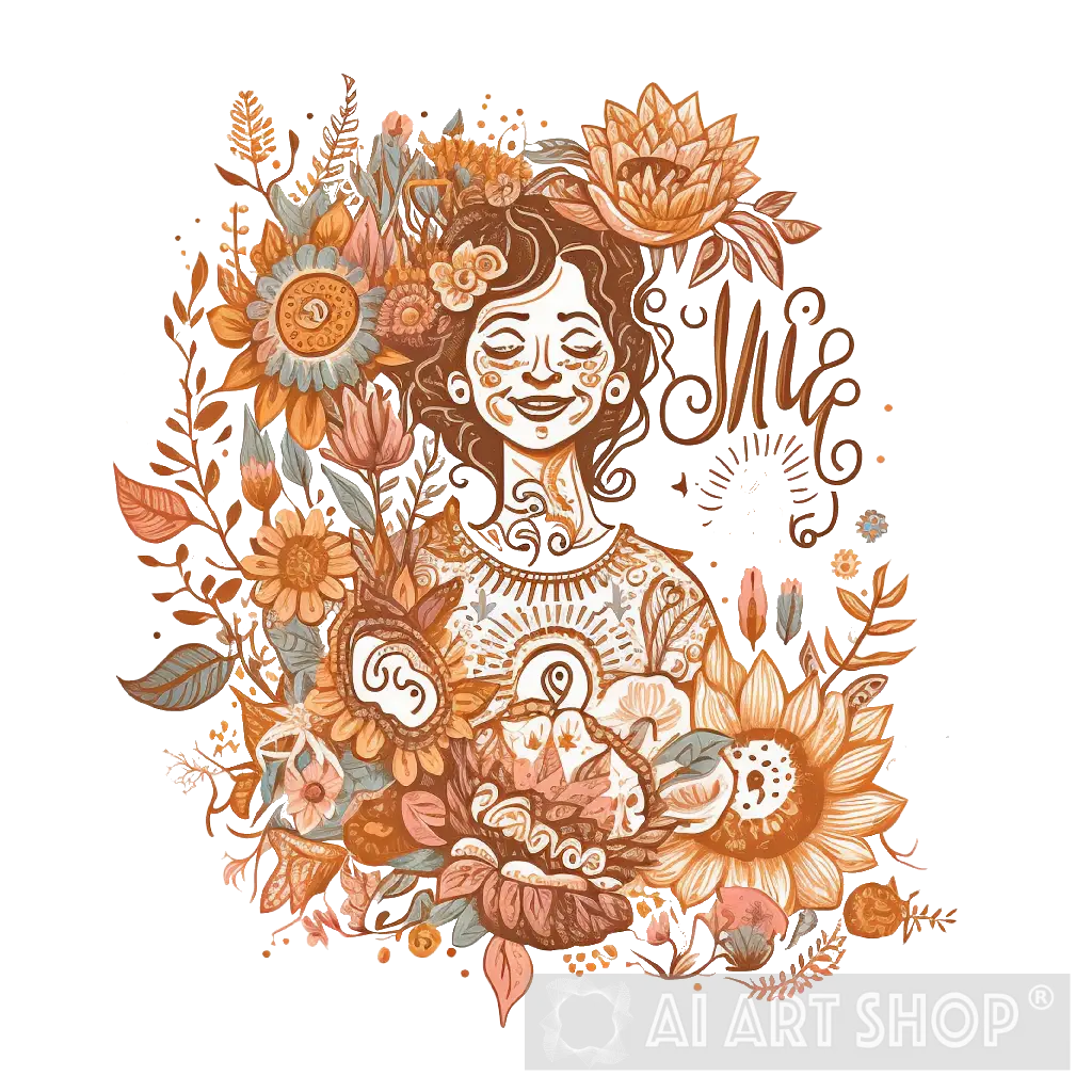 Flower Girl Hippie Floral Vintage Flowers Cute Beautiful Pr