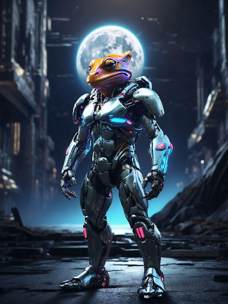 Frog in cyborg body #4