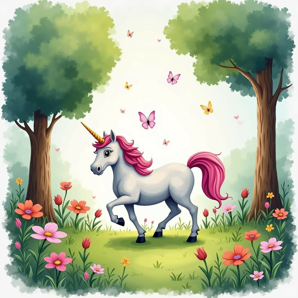 Unicorn Glade Magic | Whimsical Fairy Tale Unicorn in a Magical Glade