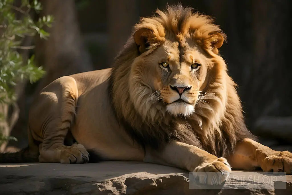 -inspiring lion commands attention with