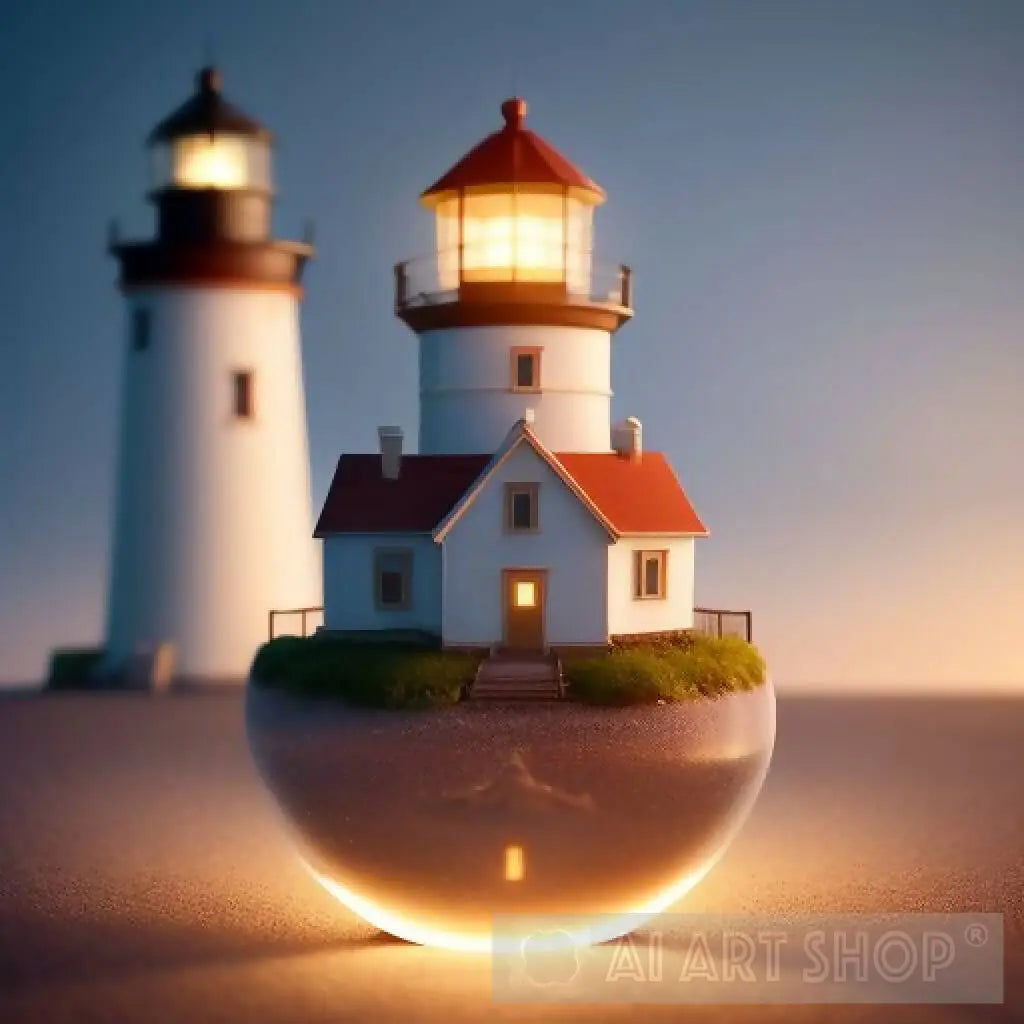 Solitary Vigil: The Lighthouse Keeper's Solace Guiding Light: A...