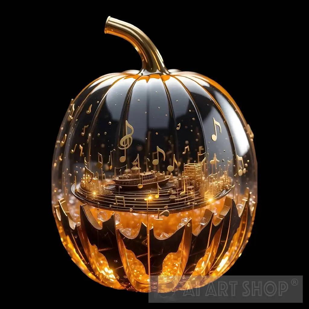 Musical Pumpkin, Halloween Art, Enchanting Melody, Musical Magic, P...