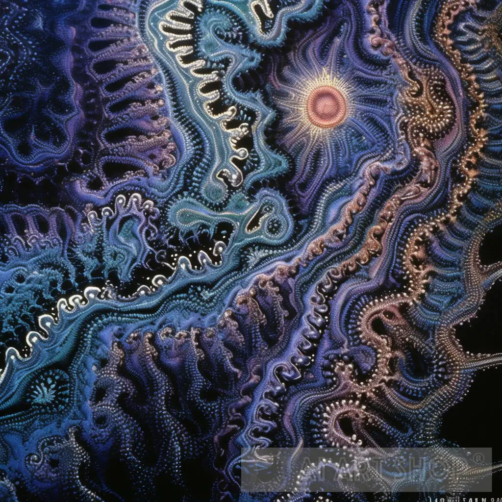 Nighttime Coral Fractal Painting