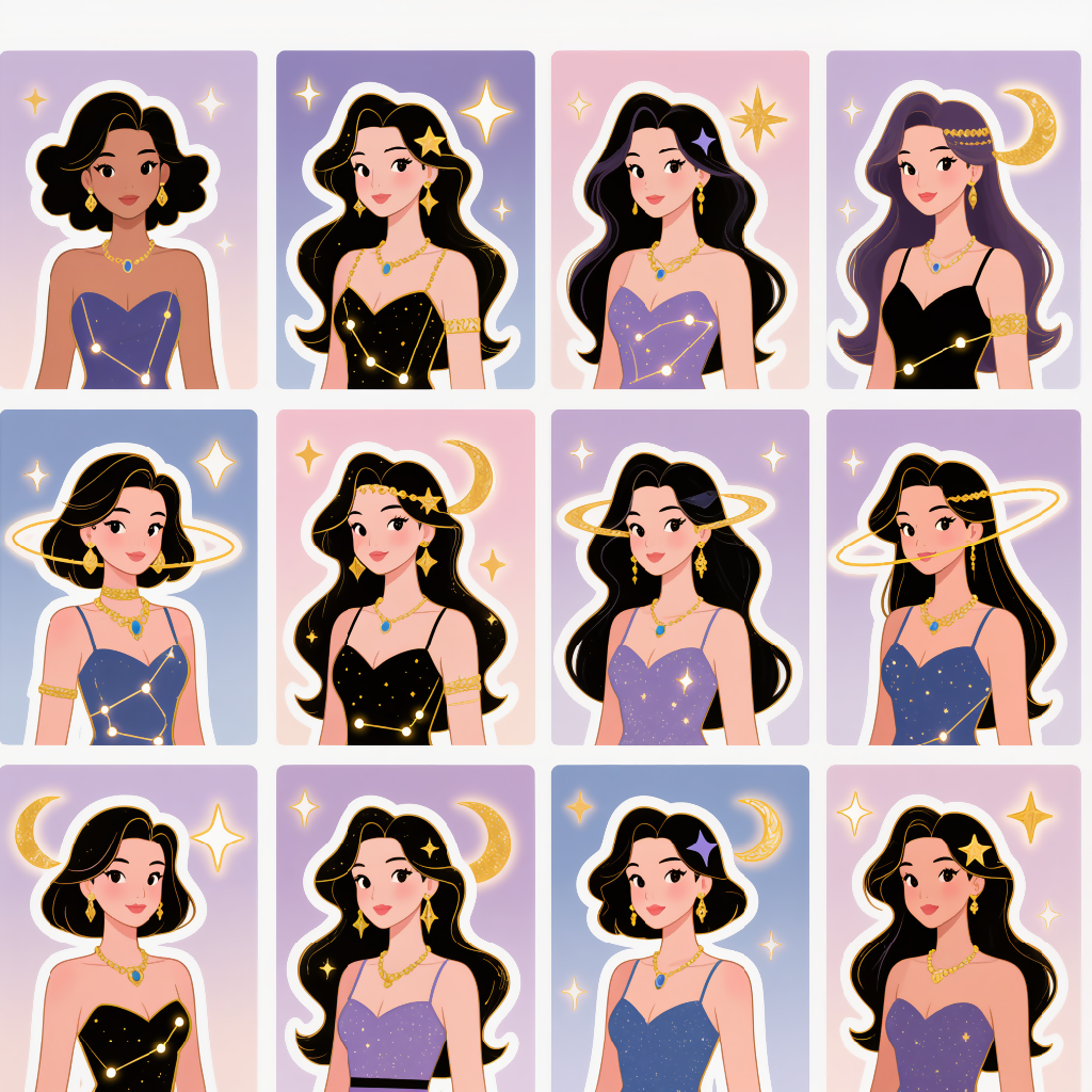 Zodiac Star Girls | Fashionable Astrology Art