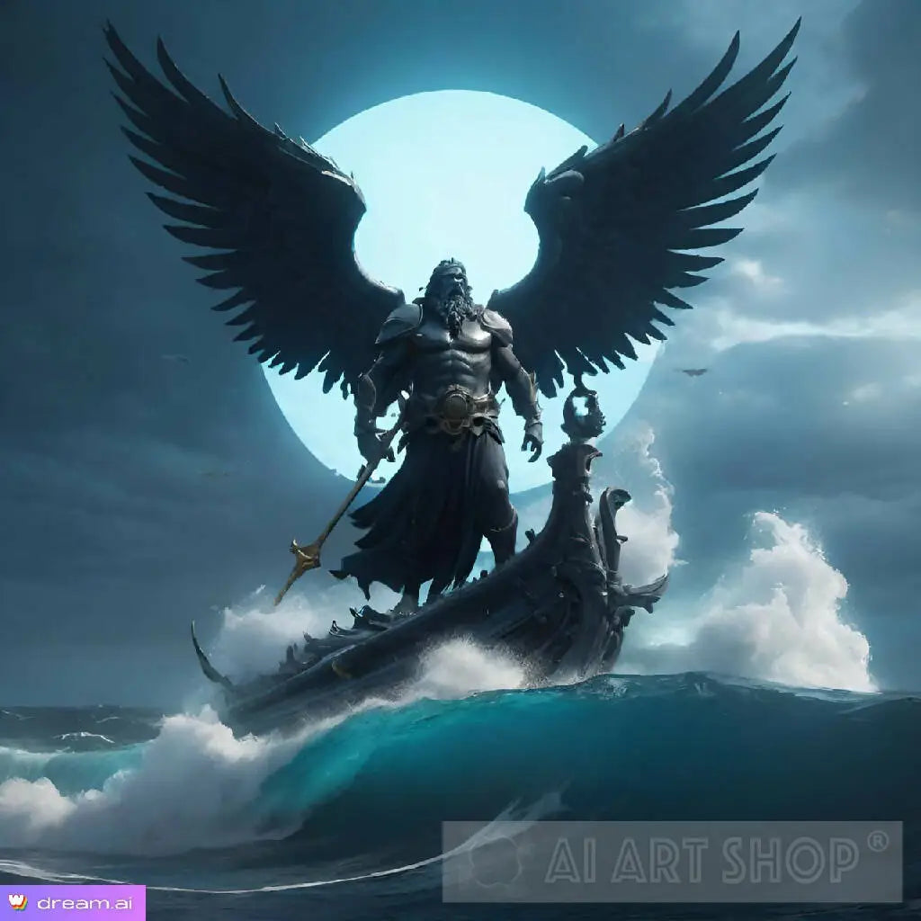 Poseidon in the ocean