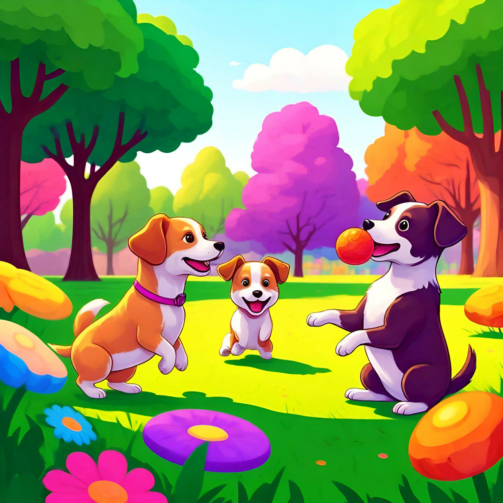 Whimsical Paws in Paradise - Playful AI Art