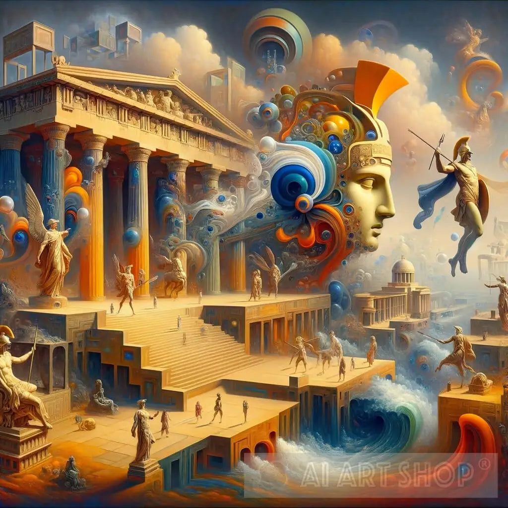Quantum, AI, Art, Greece, Mythology, Curious