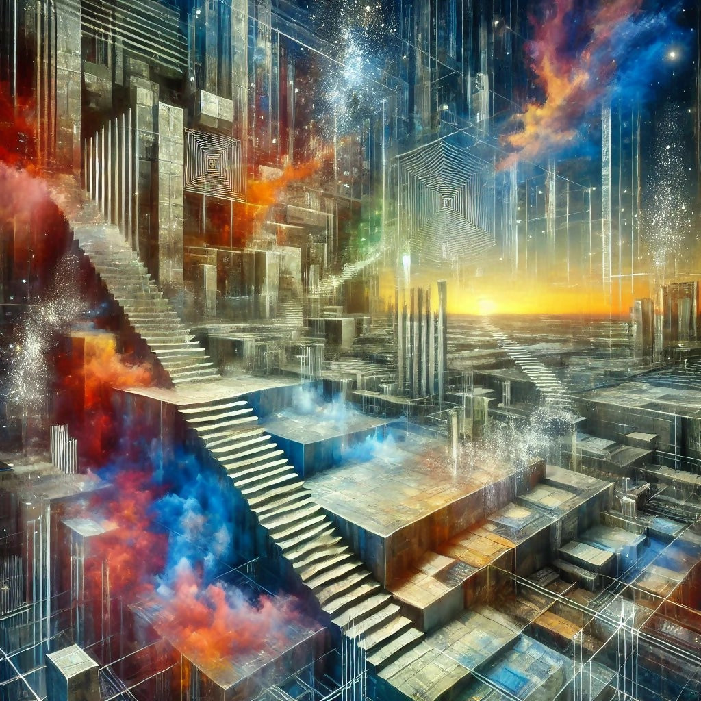 Dimensional Collapse – A Surreal Abstract AI Artwork