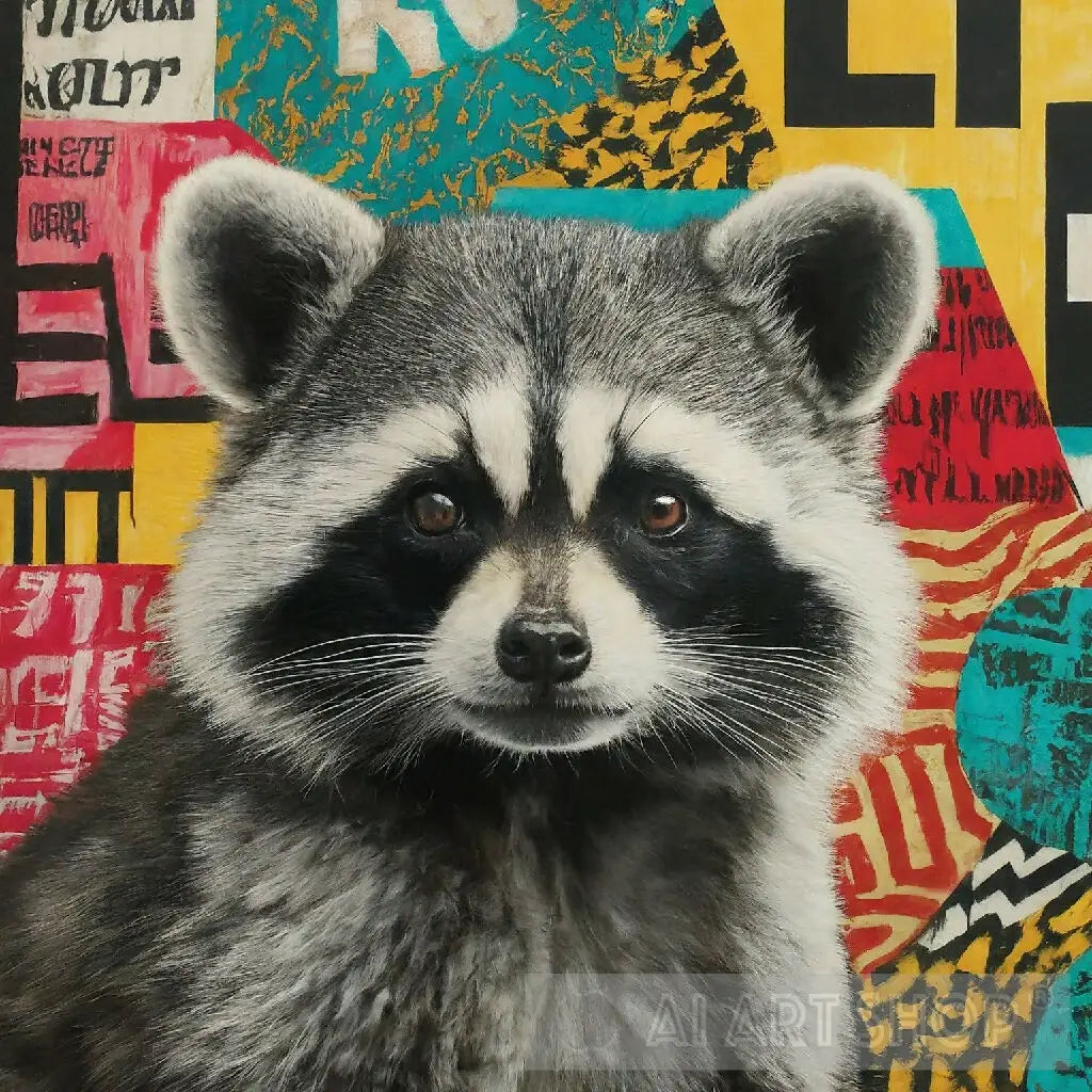 Raccoon Pop Art