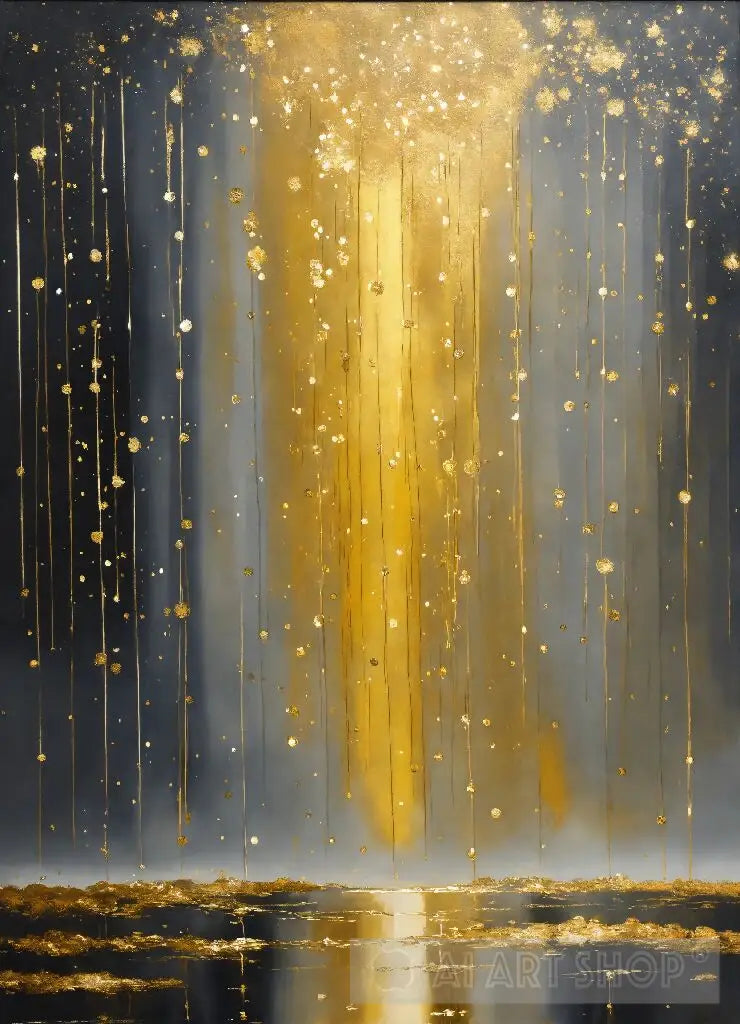 rain of stars in gold