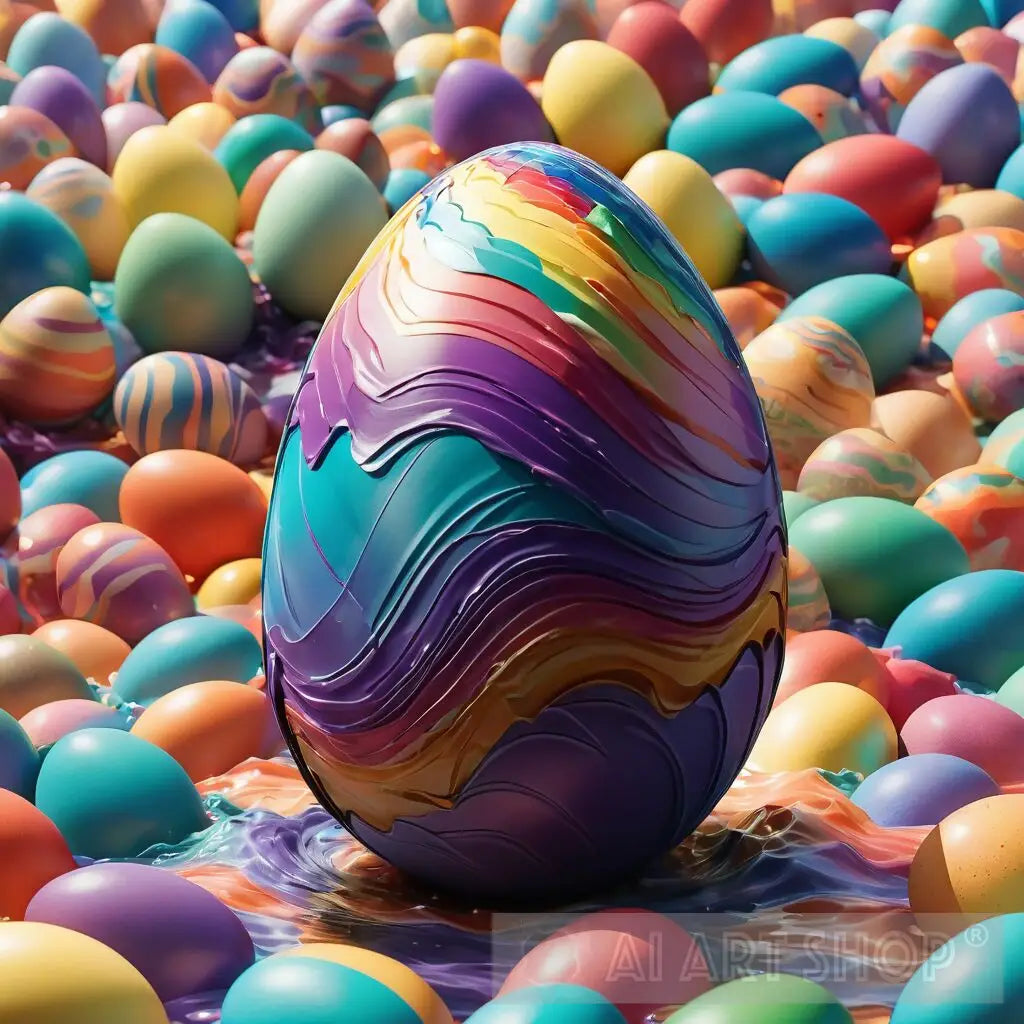Rainbow Easter eggs