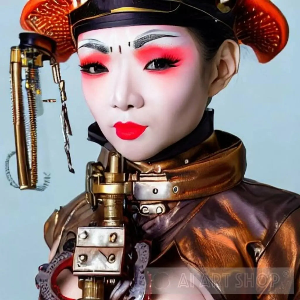 #geisha #digital #futuristic #android #cyberpunk #steampunk #robots...