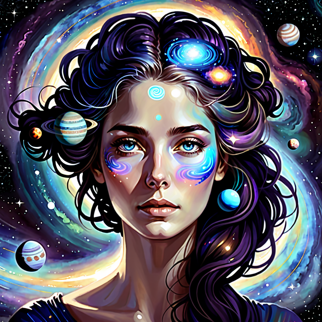 Galactic Muse - Cosmic Surrealism by Glpython