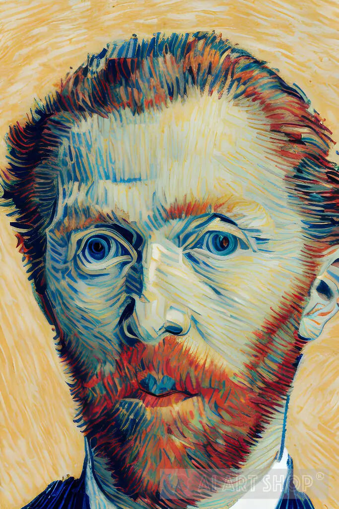 vincent van portrait, vincent van gogh style, vincent van gogh pain...