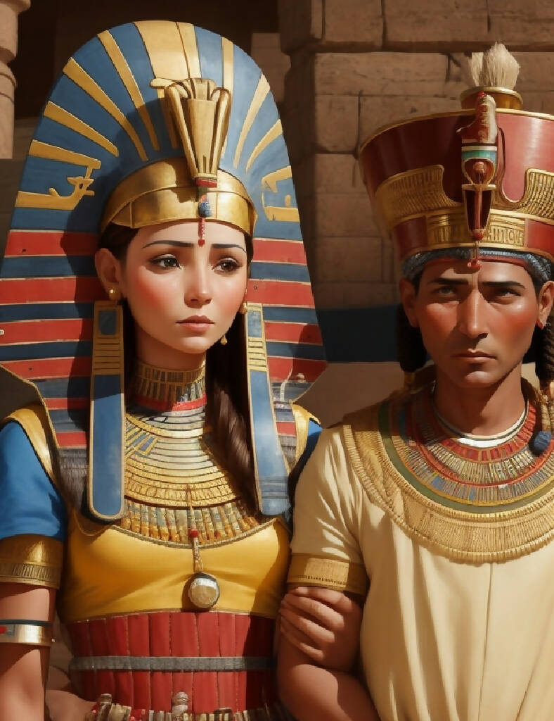 Hatshepsut And Her Younger Brother Thutmose III Ancient Egypt Phara...