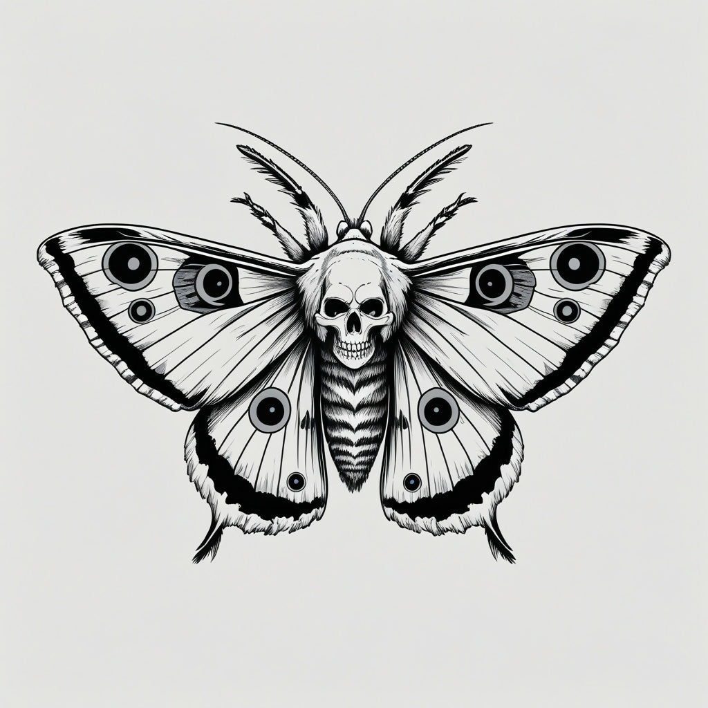 butterfly, fly, demon, devil, horror, skull, skull face.