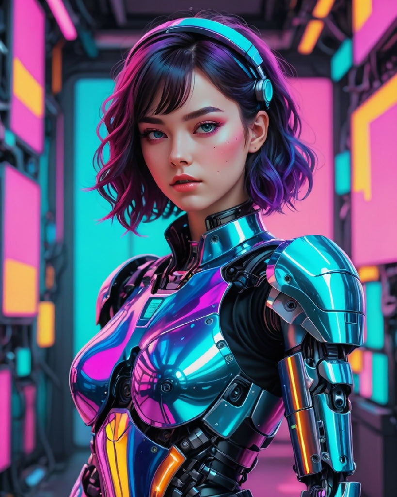 Anime cyborg girl