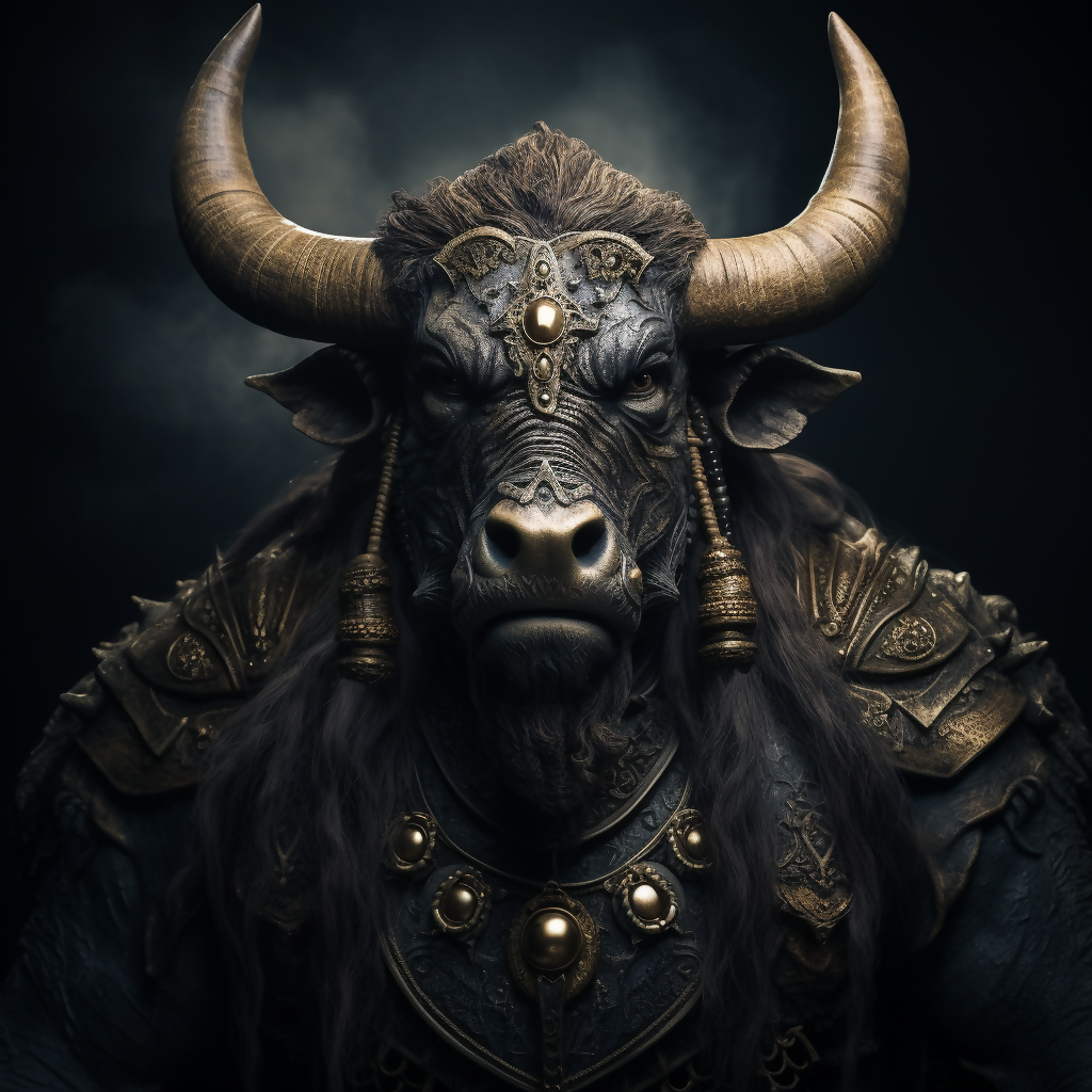 The Armored Minotaur | Mythological Fantasy Creature Art