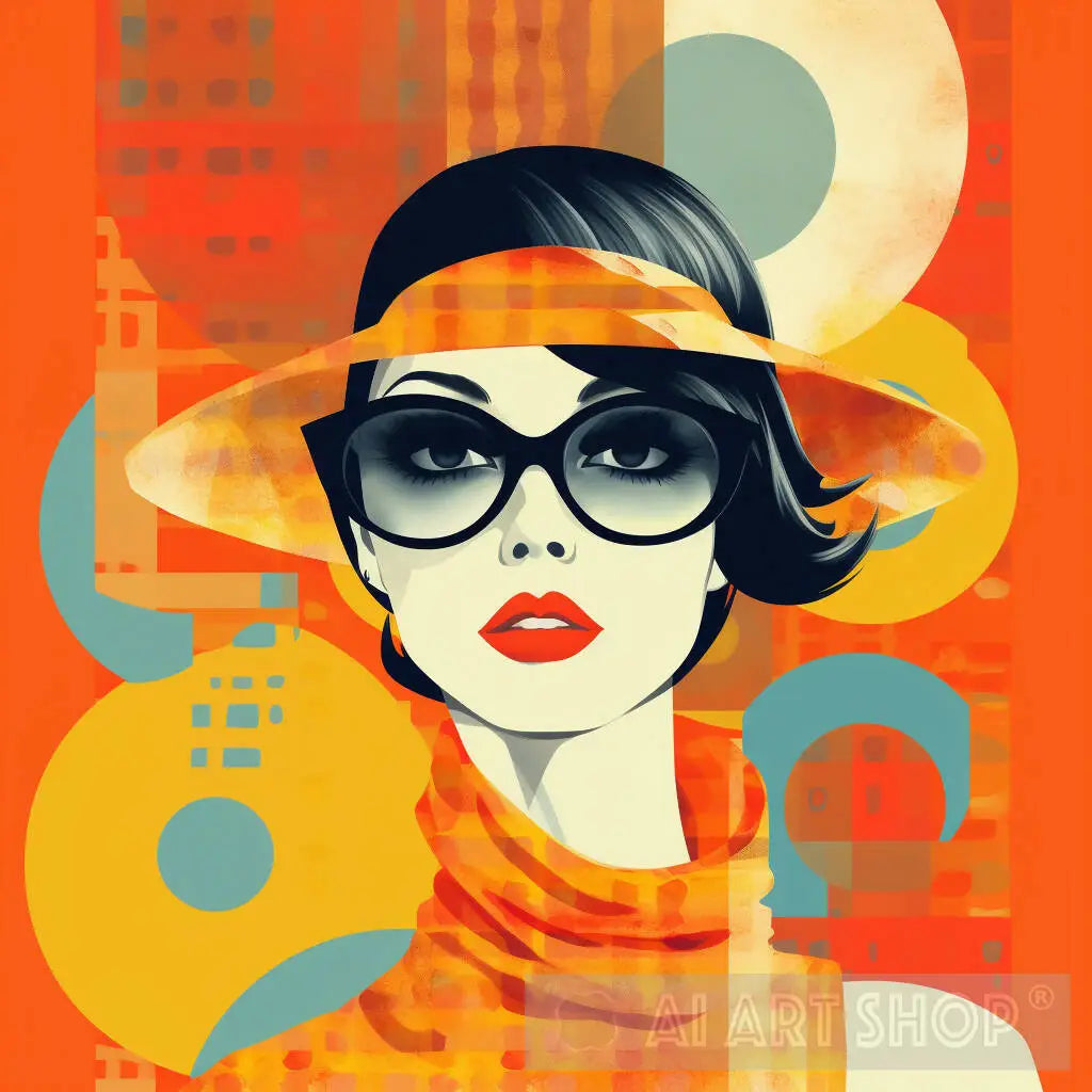 1960's portrait, fashion style, ai inspired