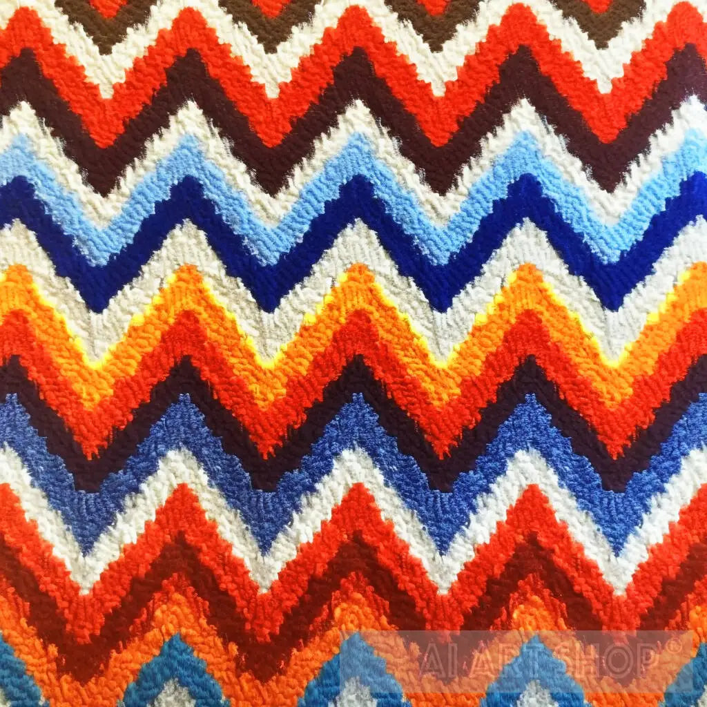 art, textile art, 1960s, flame stitch, wool, retro