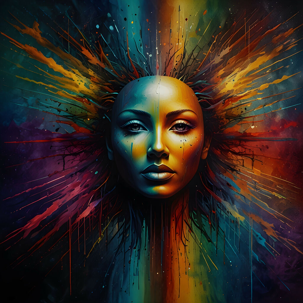 Cosmic Essence - Vibrant Digital Art Print | Modern Wall Decor