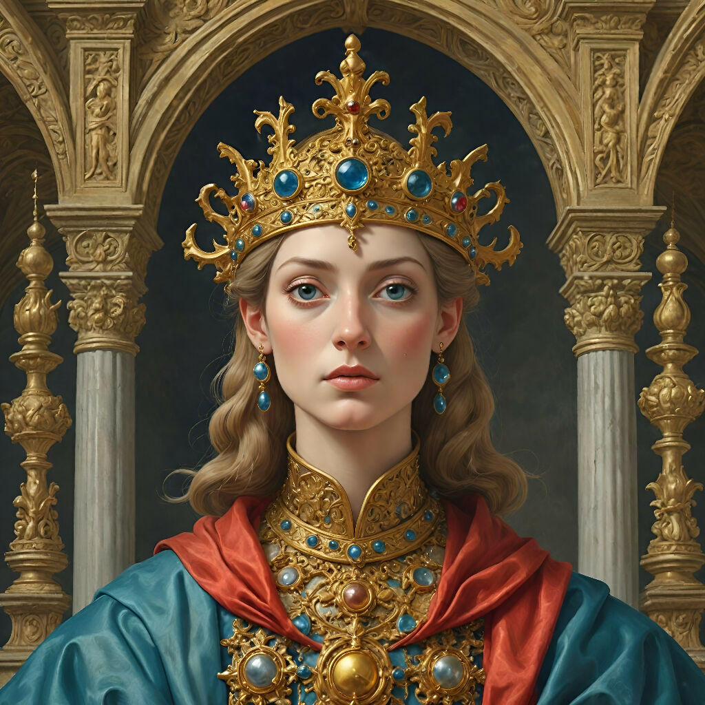 Regal Empress Portrait | Stunning Royal Art Print | Historical Quee...