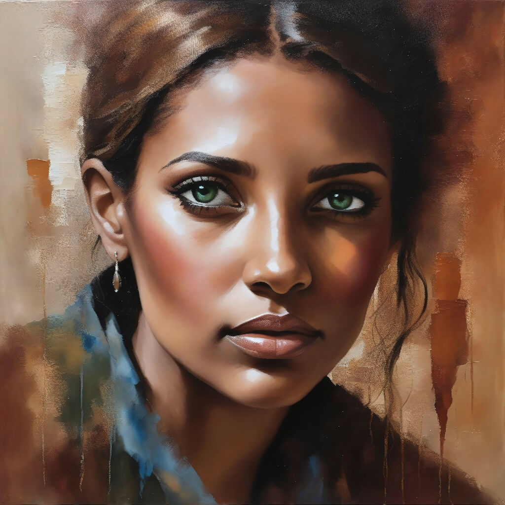 Timeless Enigma: Eternal Muse Portrait – Premium Abstract Art