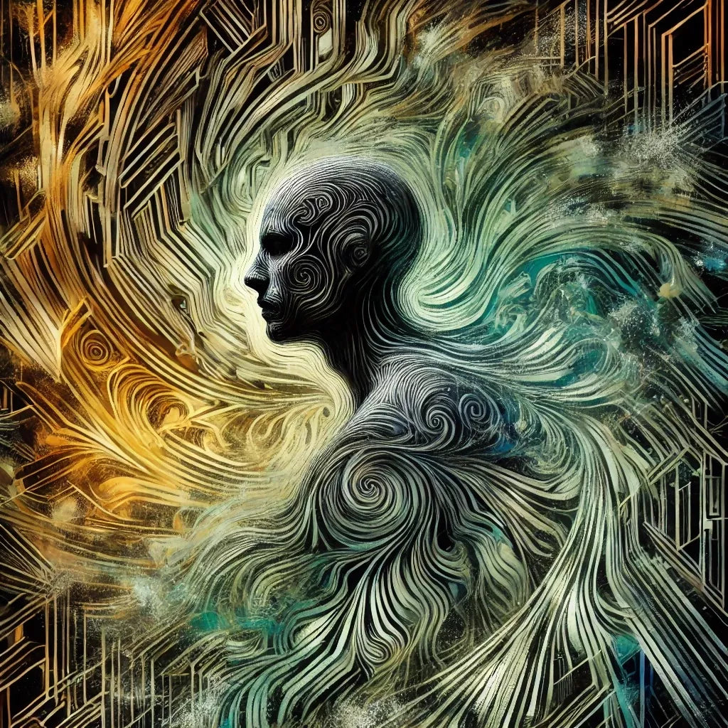 Crumbling Figure in Geometric Lines of Introspection