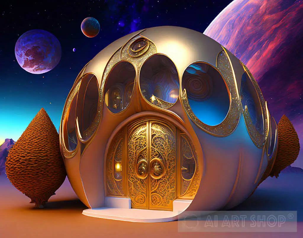 20. Fantasy Dwarf House - AI-generated Art