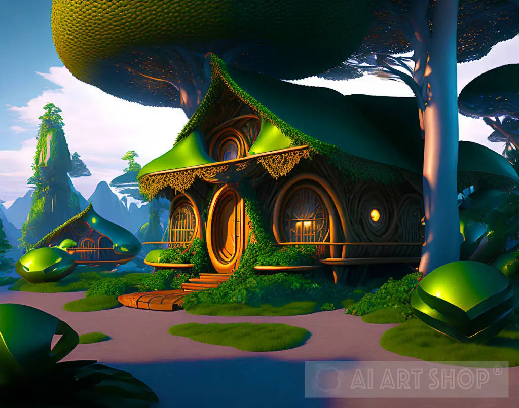 23. Fantasy Dwarf House - AI-generated Art