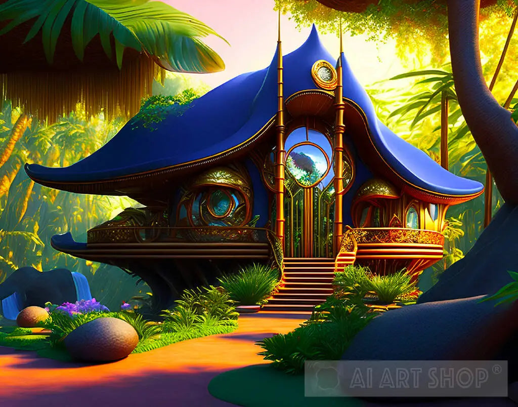 25. Fantasy Dwarf House - AI-generated Art