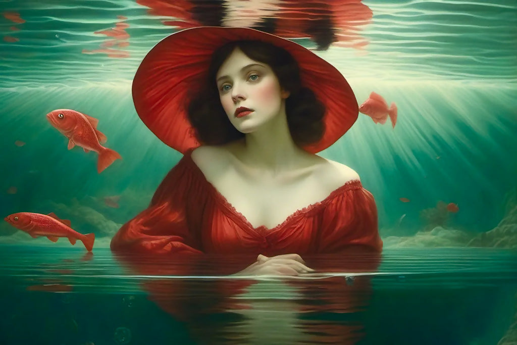 Lady in red