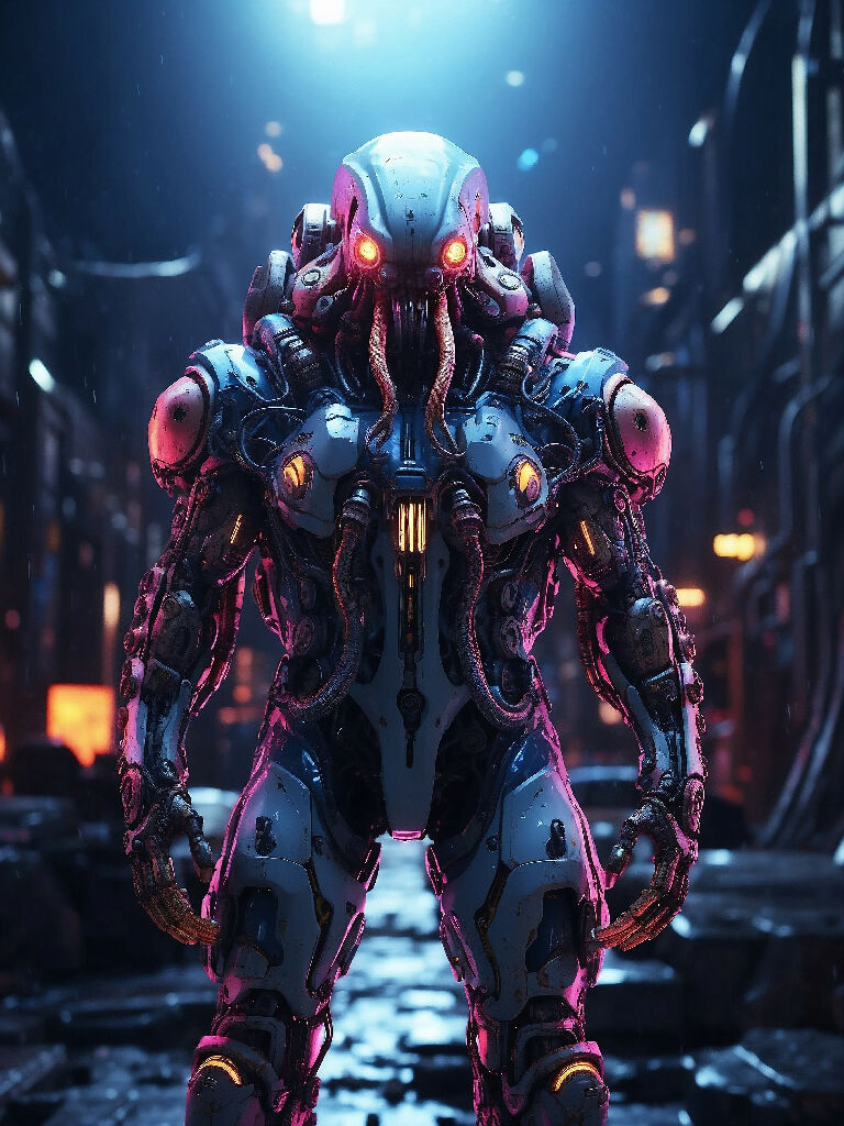 Octopus in cyborg body #4